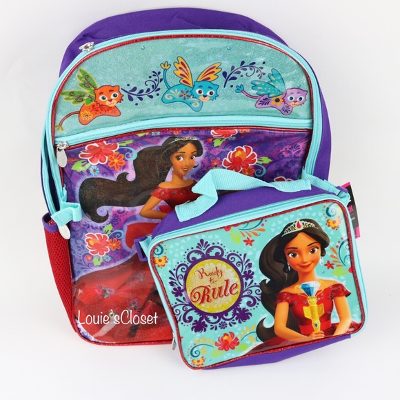 Disney | Accessories | Disney Princess Elena 6 In Backpack W Lunch Box ...